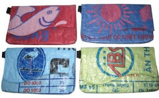 The Eco-Modernist: Recycled Rice Bag Wallet Purse