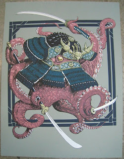 INSIDE THE ROCK POSTER FRAME BLOG: Octopus Samurai art print by Phineas ...