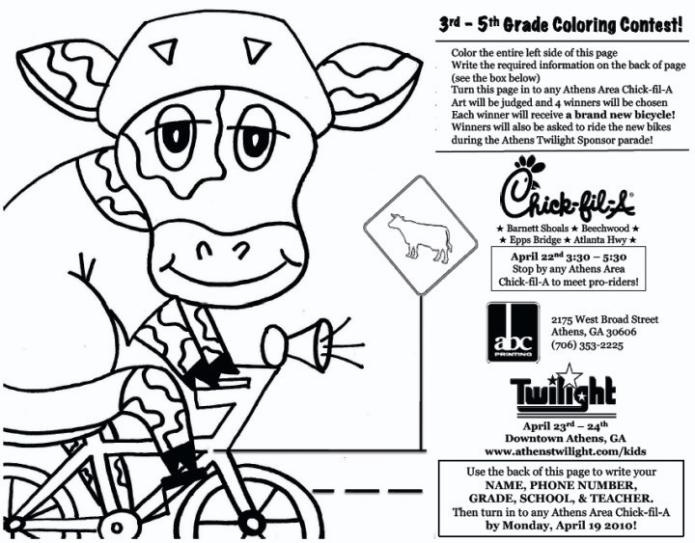 Chick Fil A Cow Coloring Pages