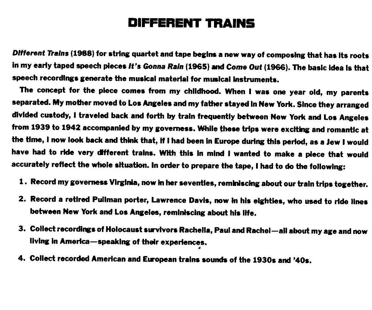 The CD Project: Steve Reich - Different Trains, Electric Counterpoint ...