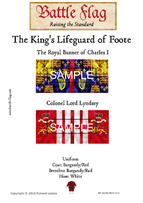 The King's Lifeguard of Foote and Royal Banner of Charles I (in 25mm ...