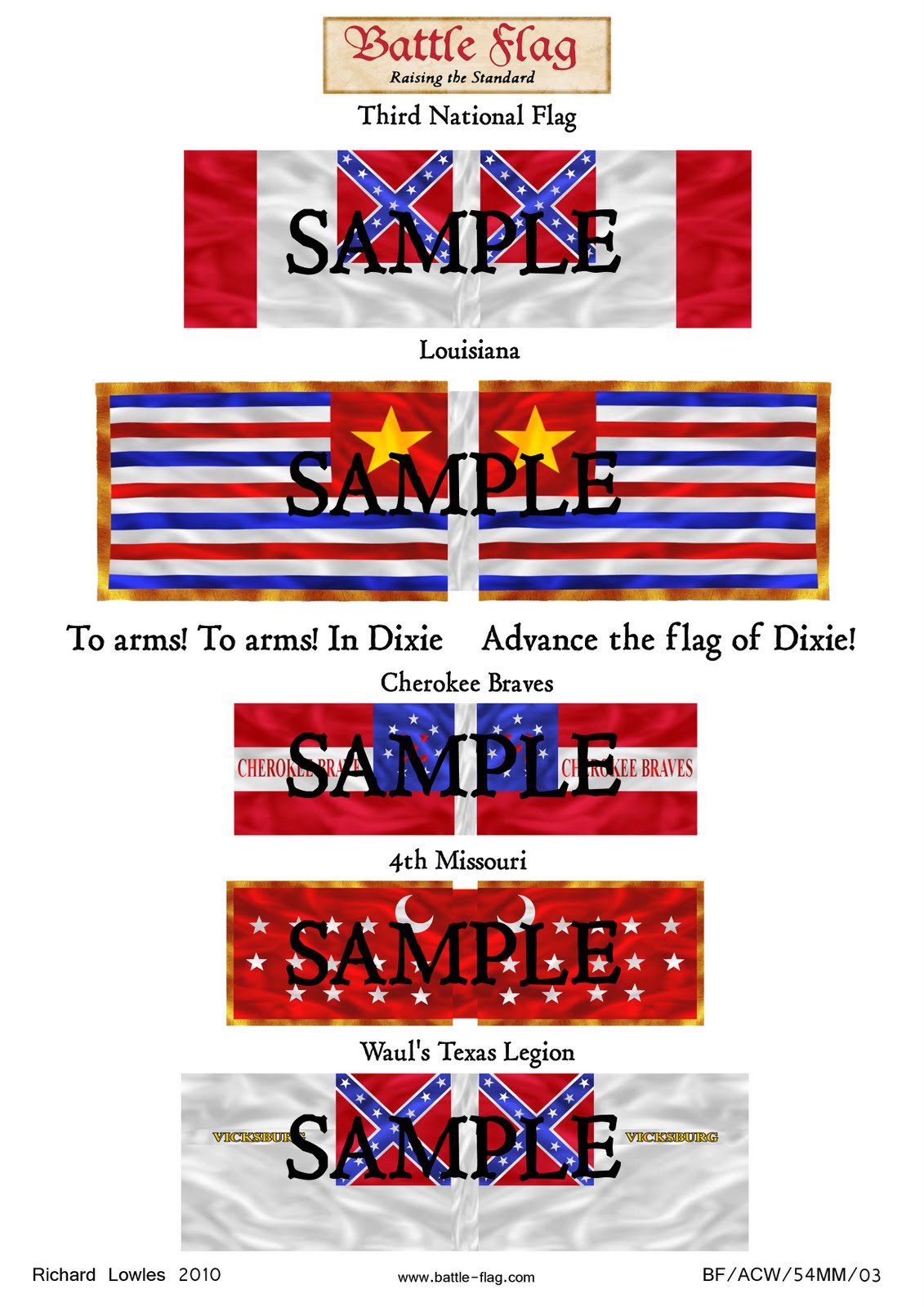Battle Flag Now Available in 54 mm |Battle Flag