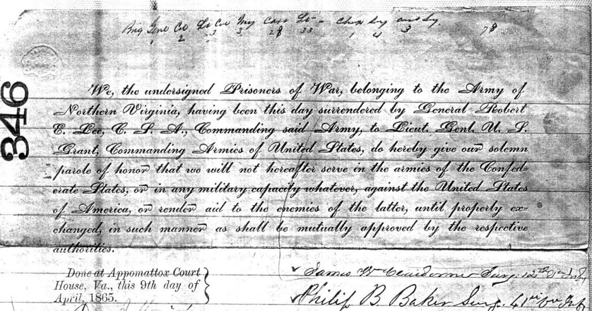 Reflections From the Fence: April 9, 1865, the Day of Surrender ...