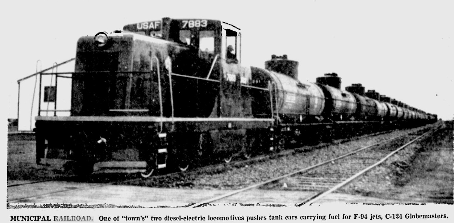 Big Bend Railroad History: USAF Train at Moses Lake