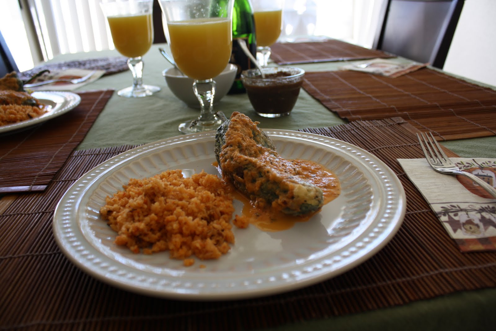 Mexican Family Recipes: Chiles Rellenos and Spanish Rice