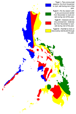 Philippine Native Forest Trees: Climate Map within our 7,107 islands.