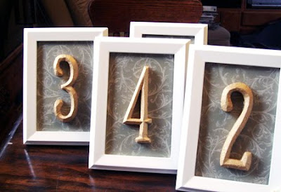 The Bridal Solution: Beautiful Table Numbers