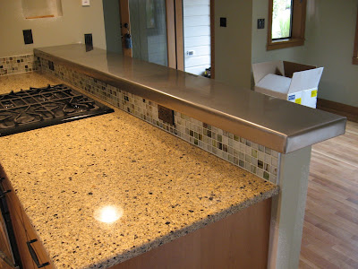 HEAVY METAL WORKS: Stainless Bar Top - Nobel Woods