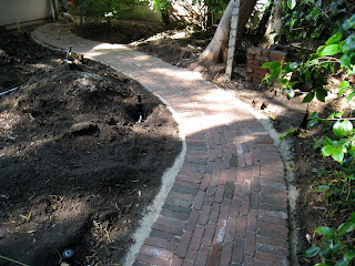 Gilman Gardens: Completed Curved Brick Path