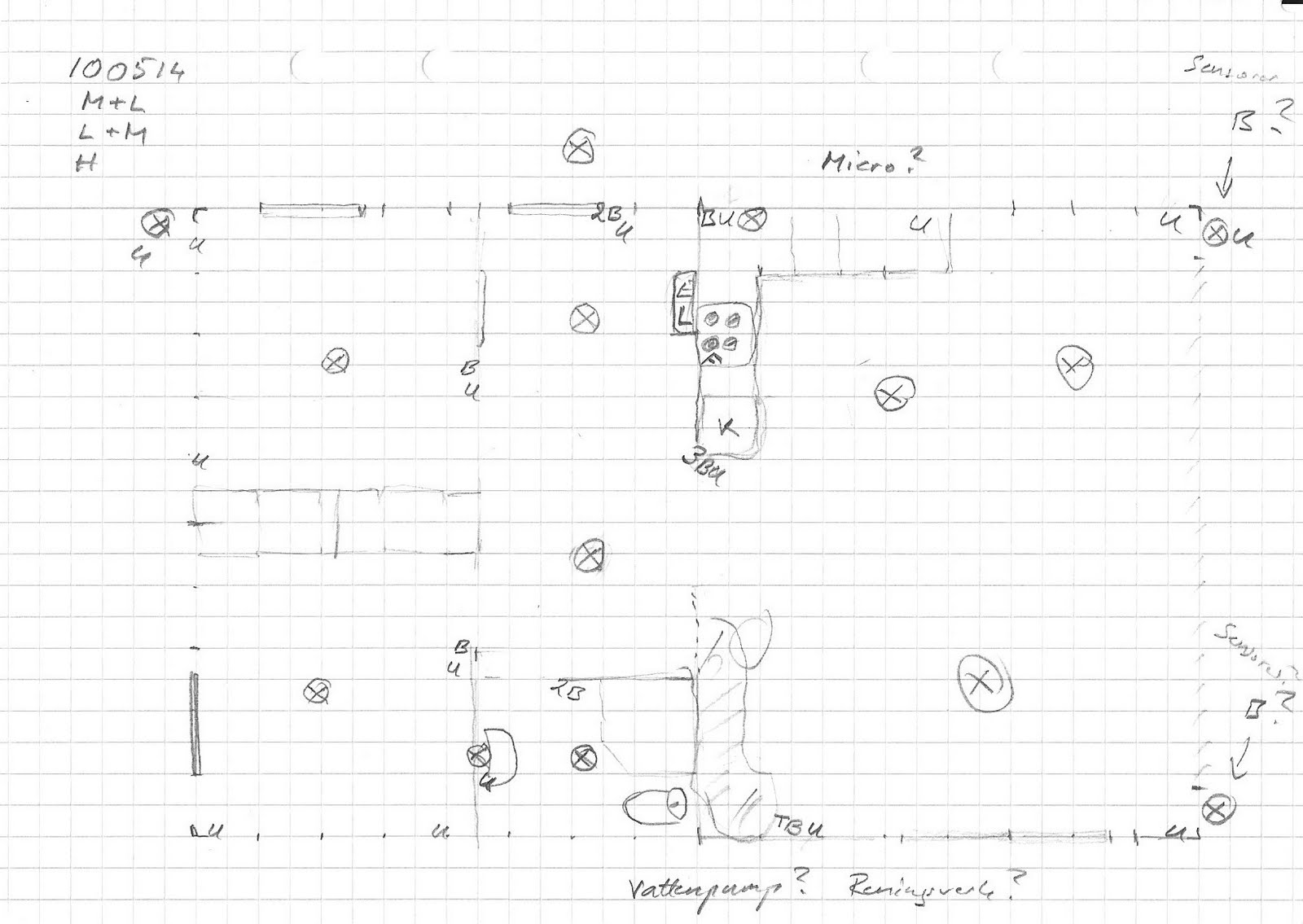 Vi bygger ett hus på Sundsö: Preliminär elritning