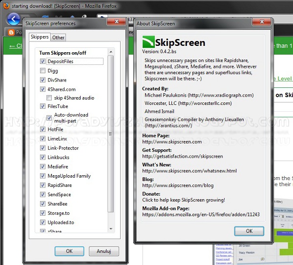 Porady Komputerowe: SkipScreen - wspomaganie pobierania plików z ...