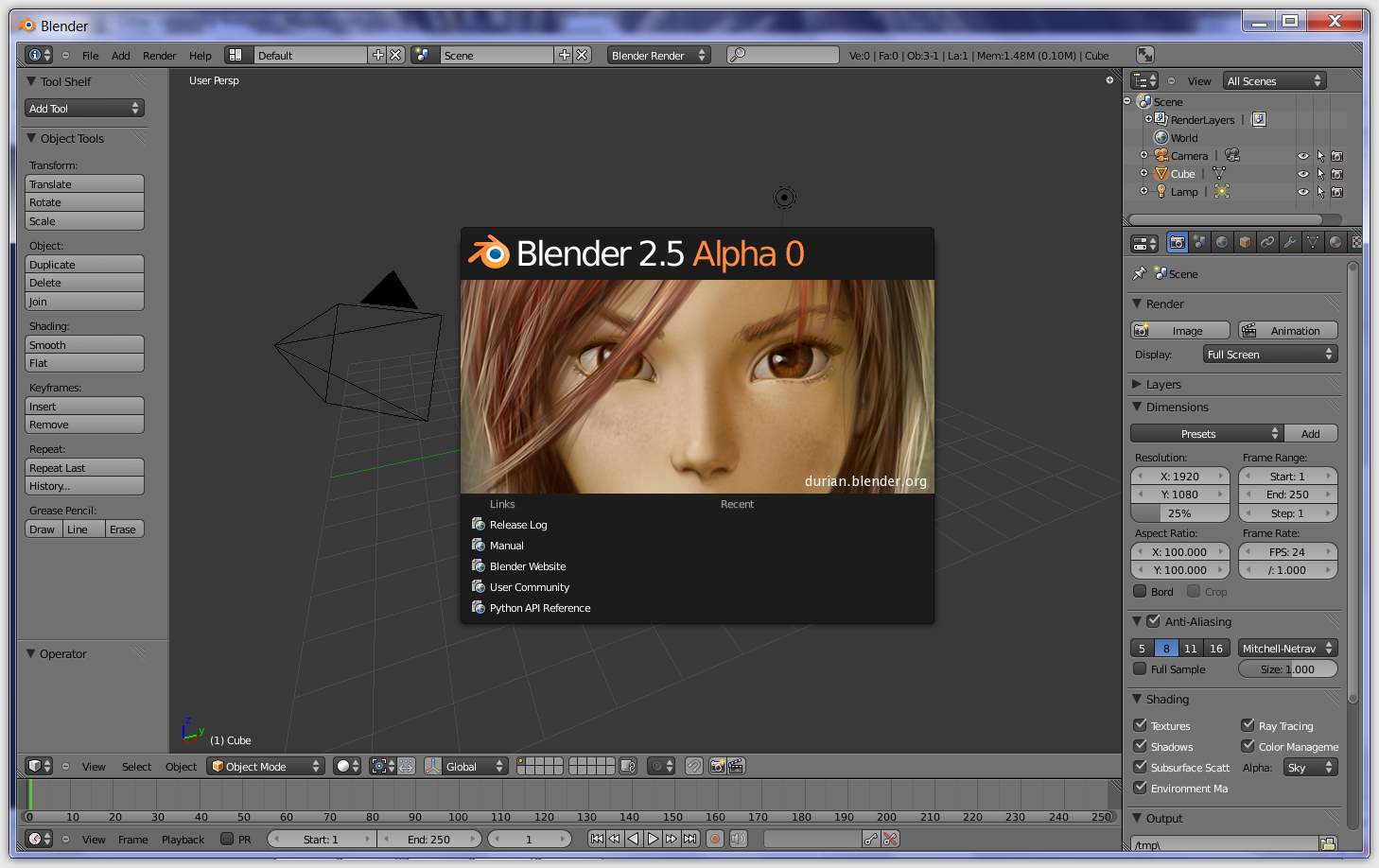 Blender 2.5 Alpha 0: Por fin el mejor modelador y suite 3d Gratuita ...