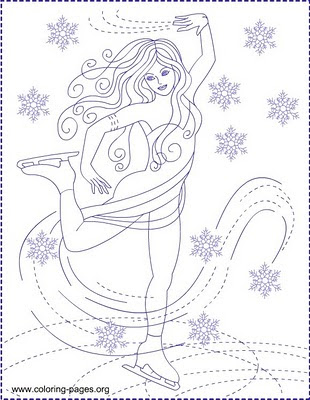 Nicole's Free Coloring Pages: ICE SKATING * ICE PRINCESS * Coloring pages