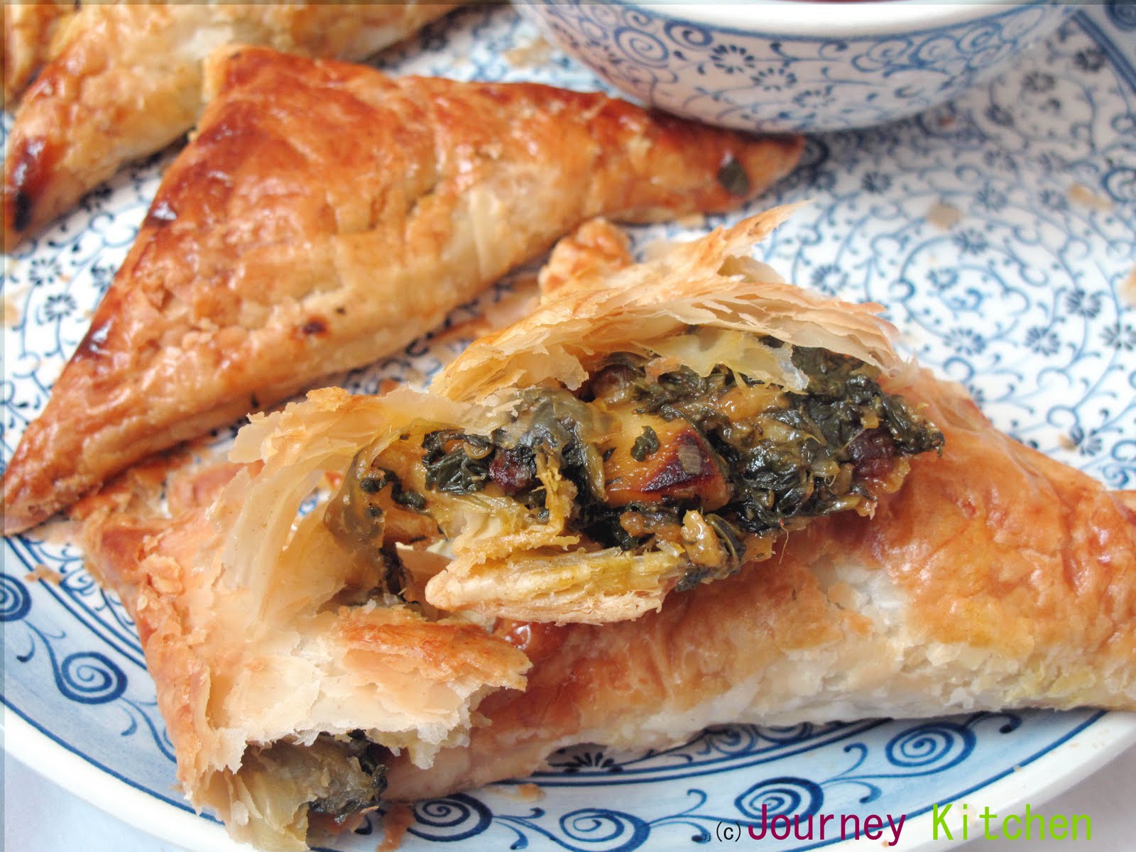 Palak Paneer and Cheddar Puff Pastry | Journey Kitchen