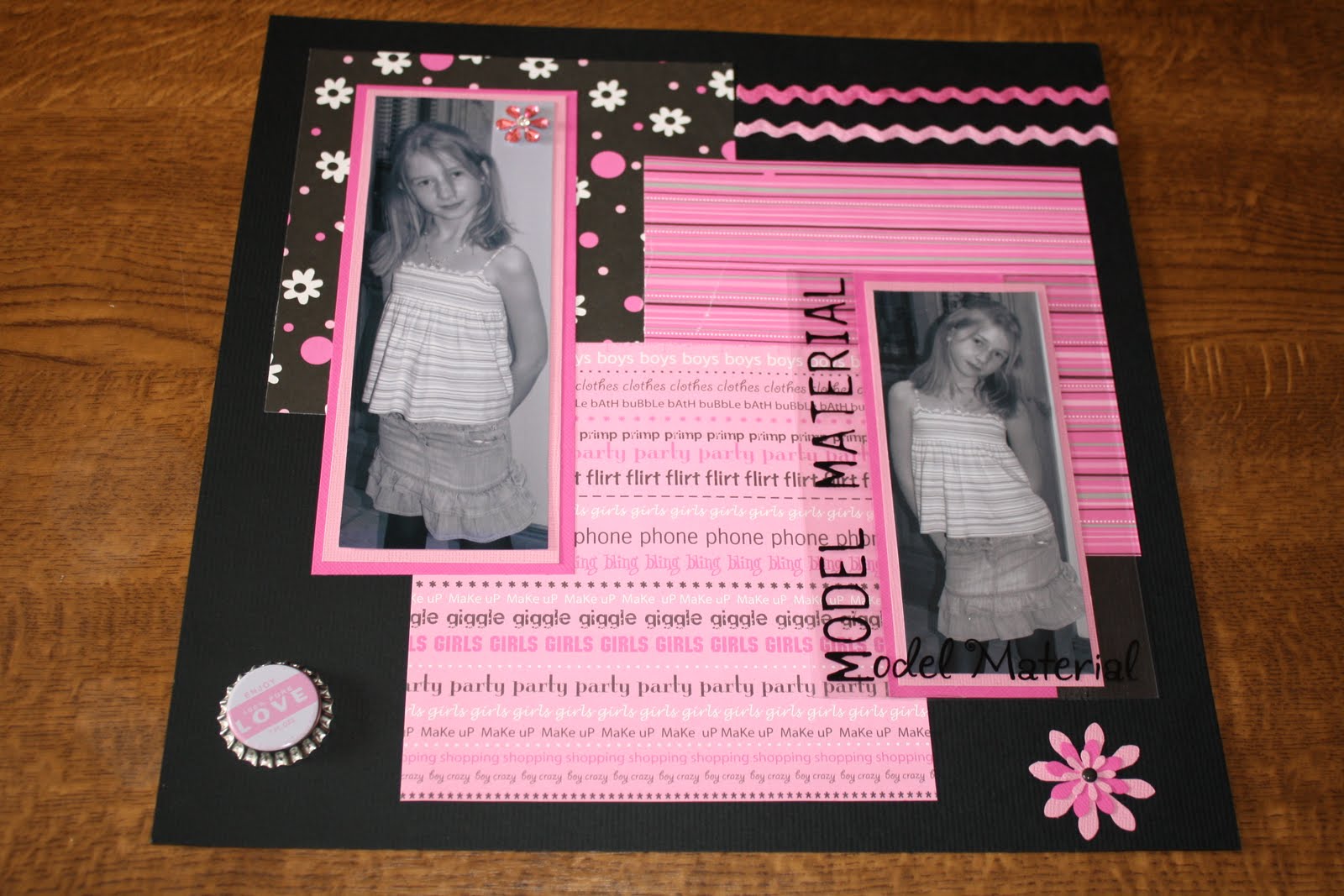 D K Crafts: Scrapbook Layout - Model Material 2