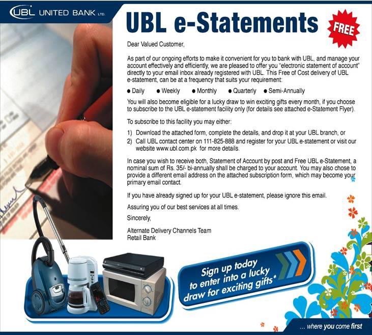 UBL Omni: UBL eStatement