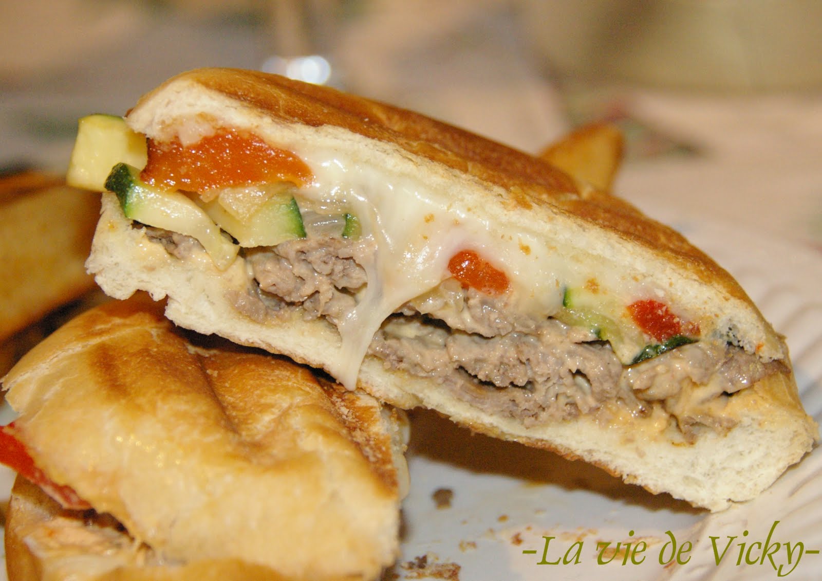 Ma petite vie!: Panini au boeuf et légumes grillés