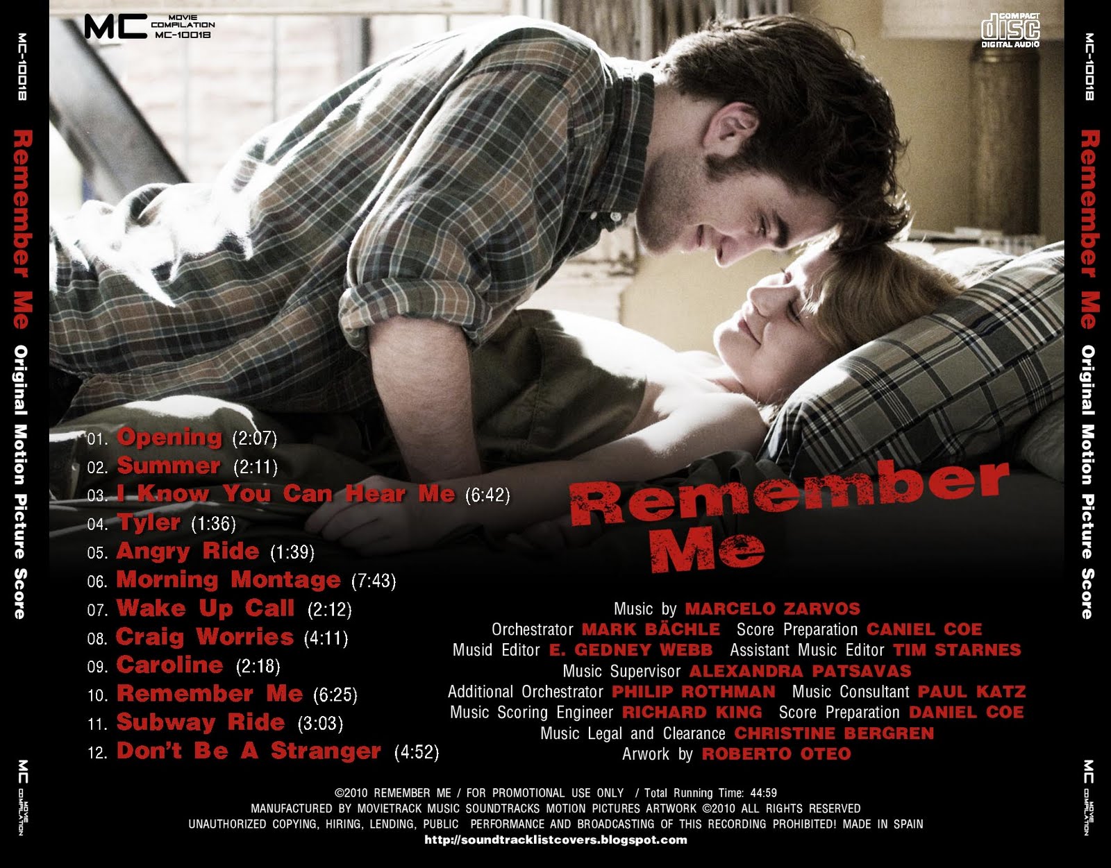 Soundtrack List Covers: Remember Me (Marcelo Zarvos)