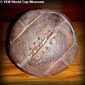 soccer ball evolution: 1st World Cup Ball