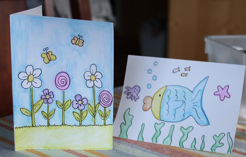 Snickerdoodle Creations: Tutorial : Using Watercolour Pencils to Make Cards