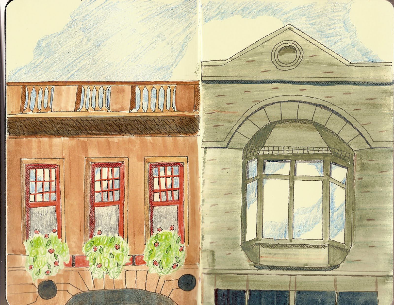 Cordelia's Sketch Book: EDM 284 - Draw your downtown