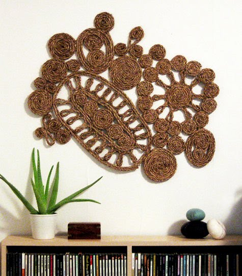 My Sweet Prints: DIY - Sisal rope art via Design*Sponge
