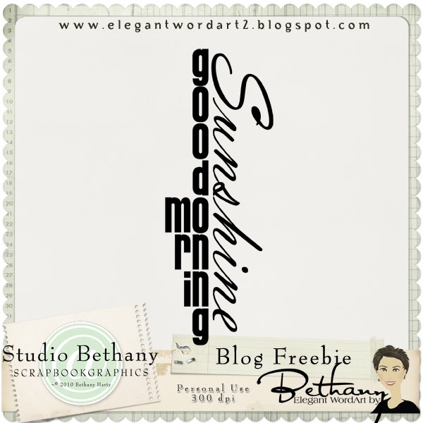 Elegant WordArt 2: Good Morning Sunshine