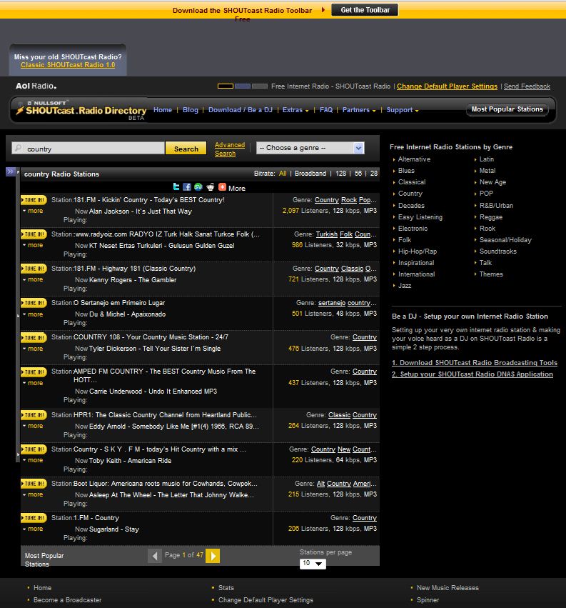 RainbowWwarrioR: Shoutcast Internetradios