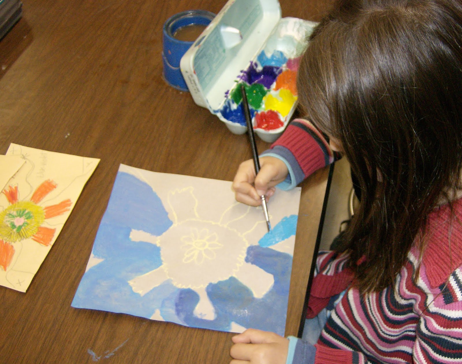 Zilker Elementary Art Class: 2nd Grade Georgia O'Keeffe Flower Paintings
