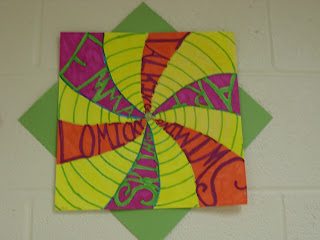 SINKING SPRINGS ART: 6th Grade Radial Name Renderings