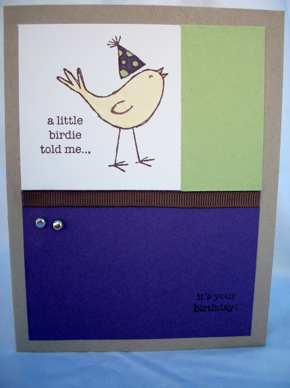 Cards {and} Cardigans: A Little Birdie Told Me...