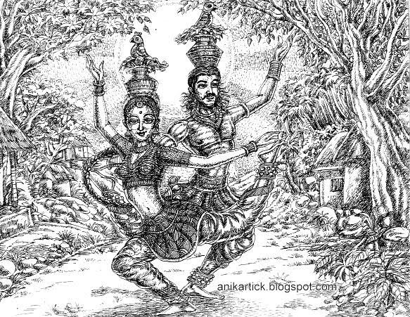 Indian Artist Gallery: Indian Art - KARAKATTAM in the SUNLIGHT - Pen ...