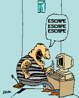 Funny Collection: English Cartoon: Prisoner’s Computer