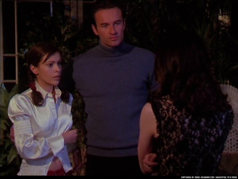 Ladies in Satin Blouses: alyssa milano - white satin blouse (charmed)