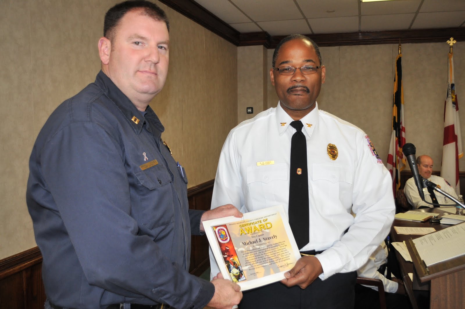Fire Chief Awards Deserving Personnel