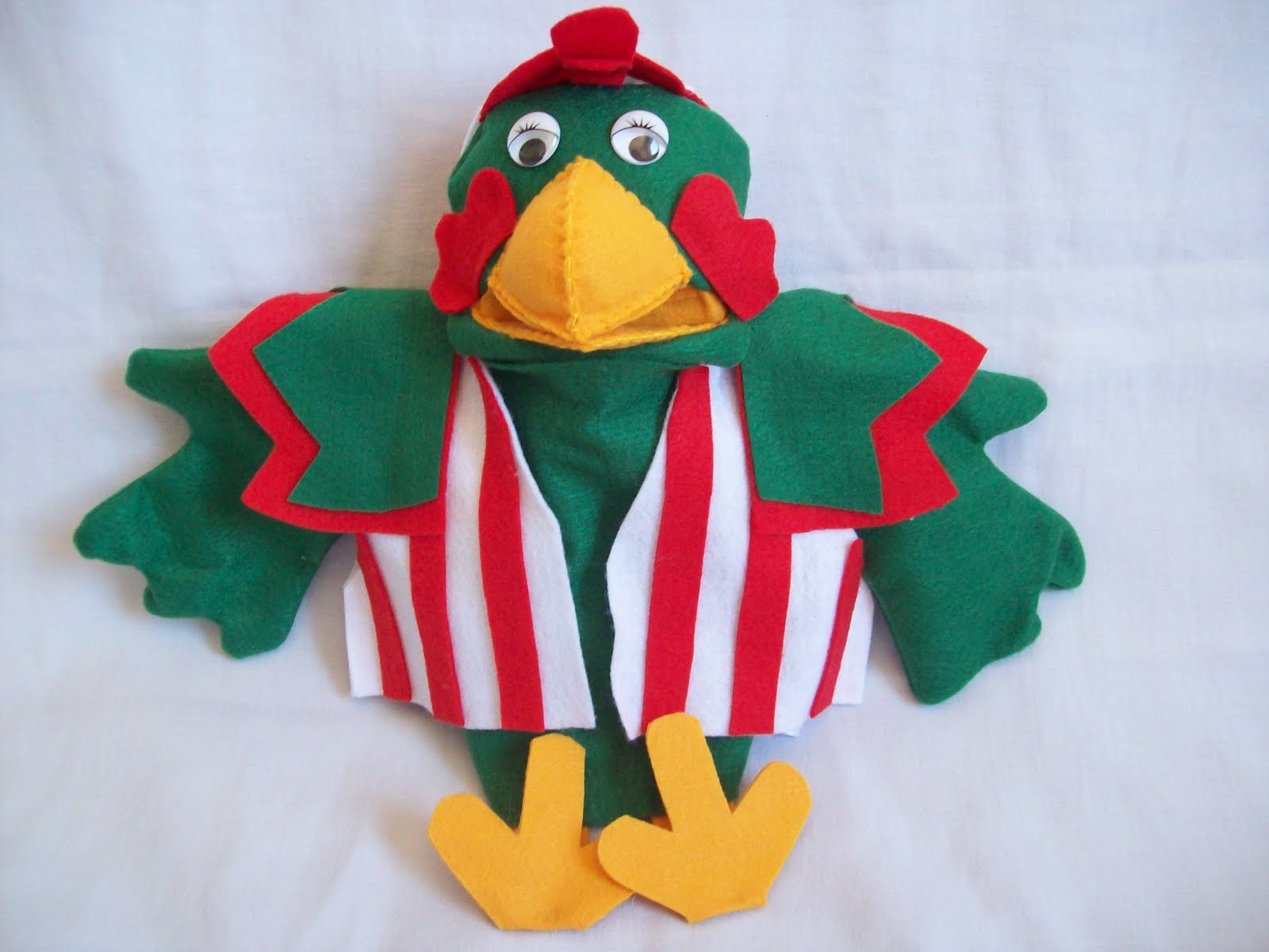 Fantoches e Produtos Artesanais: Fantoche do Cocoricó (V) - Papagaio Caco