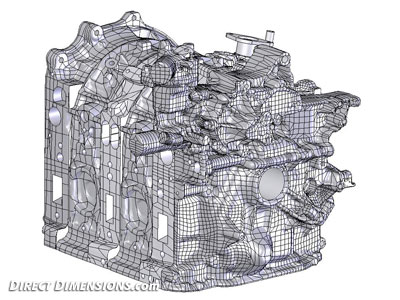 Direct Dimensions, Inc. Blog: Case Study: Engine Block Modeling