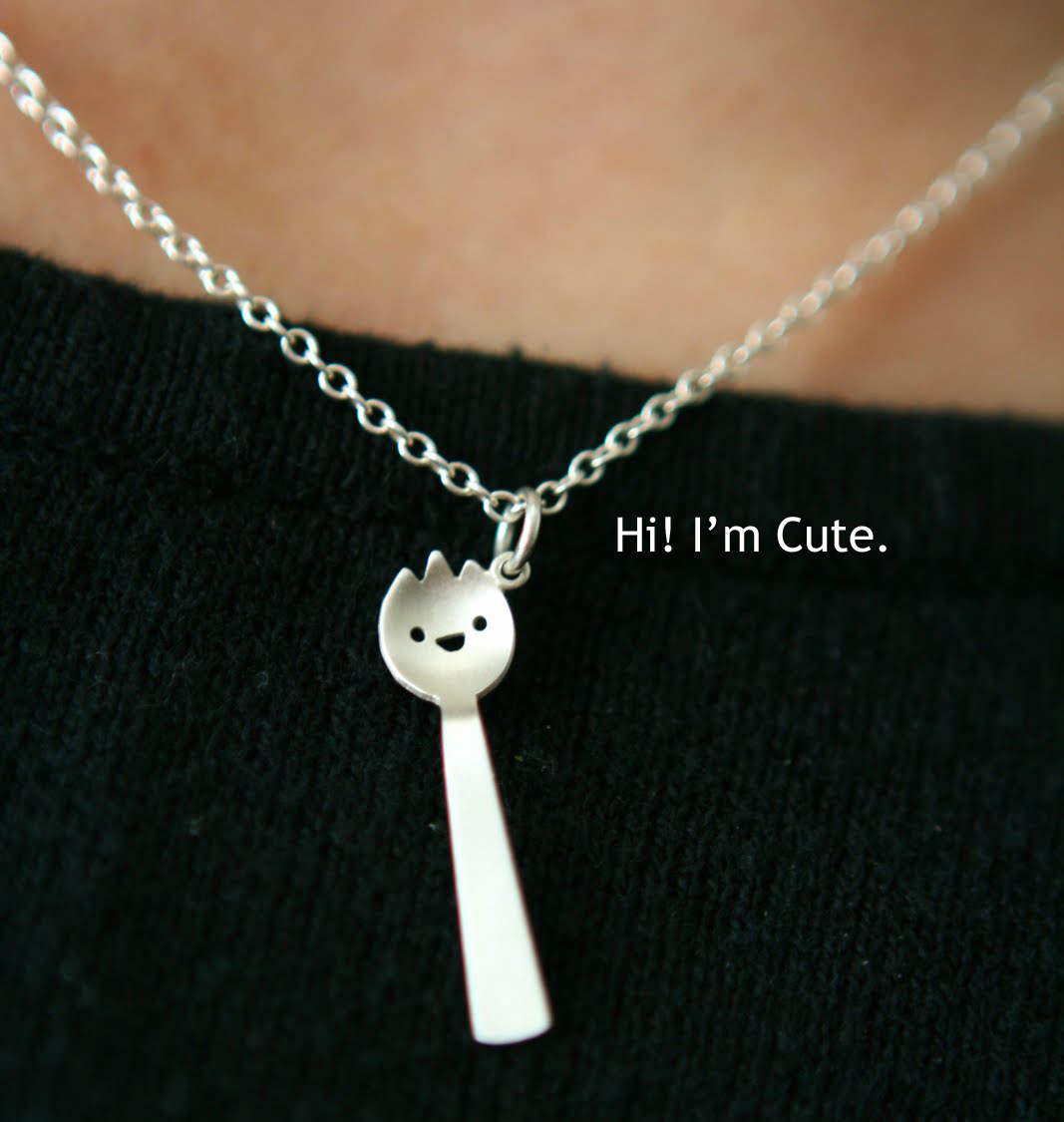 Must-share Etsy Finds: Spork & Teacup sterling silver necklaces from ...