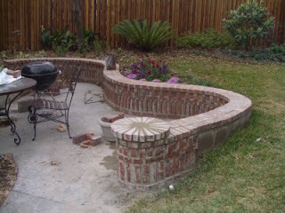 Projects of Zack Booth Simpson: Completed brick seat wall