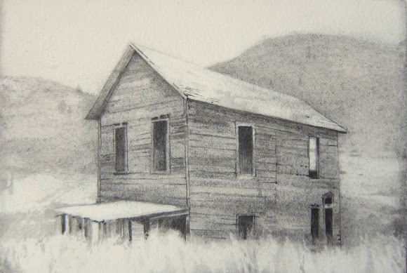 "minutiae" by Nathan Abels: Small Ghost Town Drawing