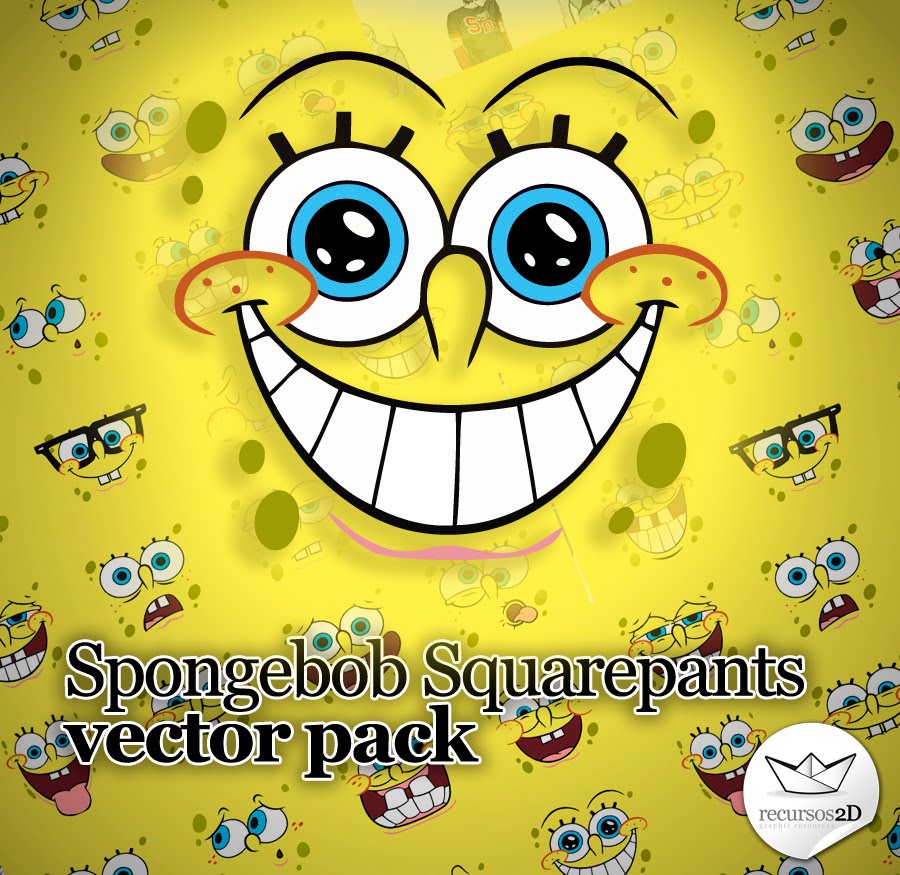 Spongebob Squarepants Vector Pack Faces (Caras de Bob Esponja en Vector ...