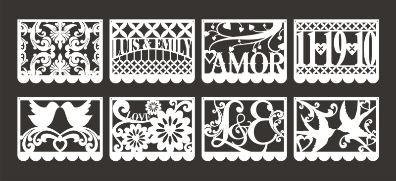 Papel Picado Horses Shapes