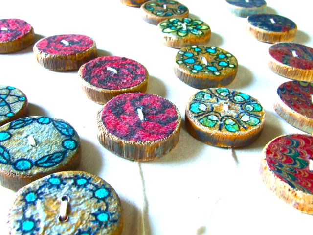 michele made me: Tutorial - Handmade Wooden Buttons Stash-Bust