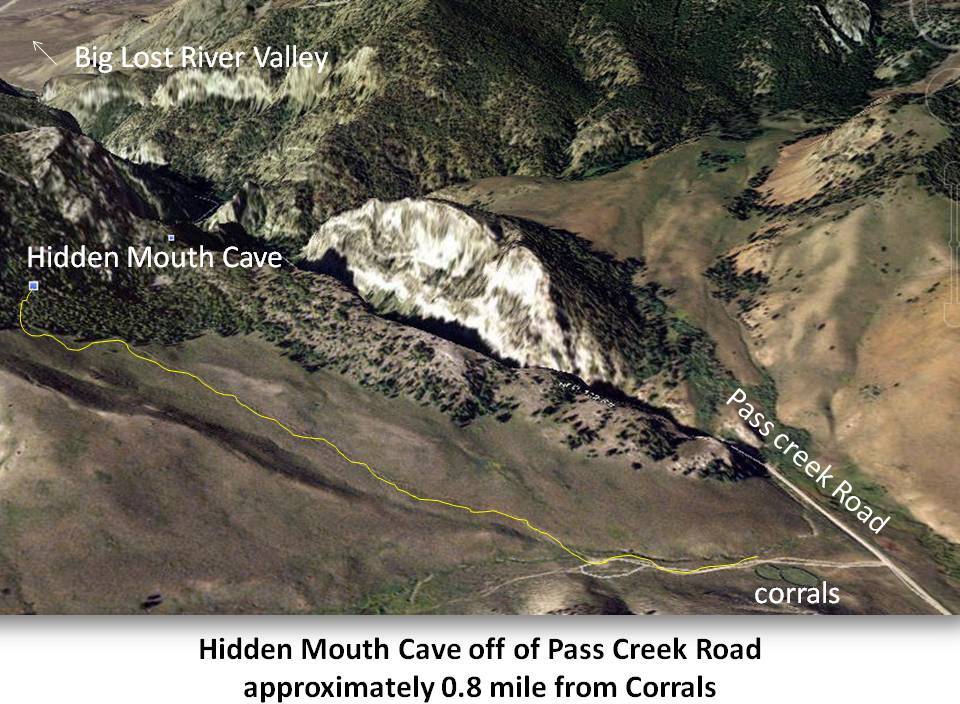 Mackay, Idaho 83251: Hidden Mouth Cave, Pass Creek, Custer County, Idaho