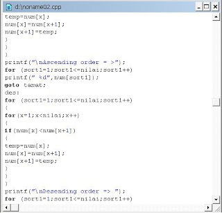 Contoh Database, C++, visual basic, java: ASCENDING & DESCENDING