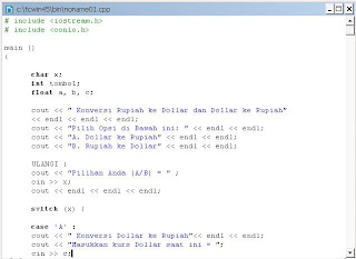 Contoh Database, C++, visual basic, java: Conversion Rupiah to Dollar ...