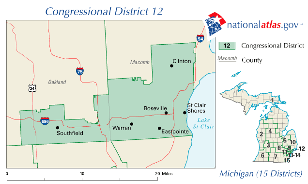 12th Congressional District Michigan Map - Map