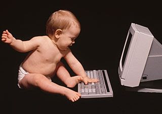 Cute Babies, Cute Kids, Beautiful Kids: baby with computer, bed with ...