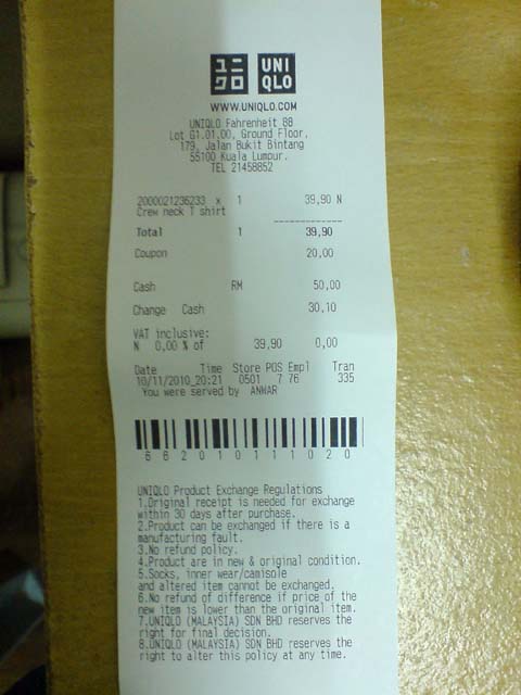 Jenson Tan 祯♦材♦实♦料: Uniqlo @ Fahrenheit 88