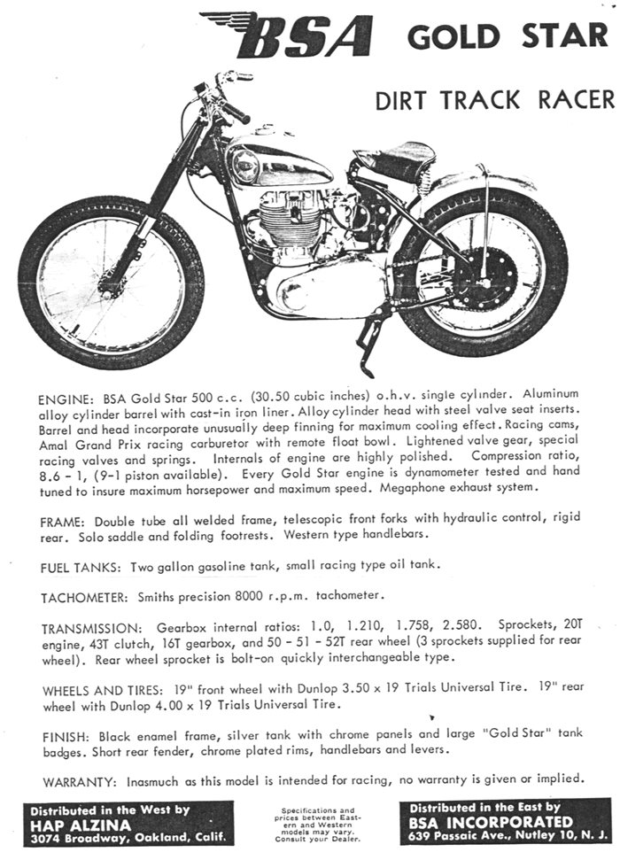 Corpses From Hell MG: BSA Goldstar duplex rigid type frame
